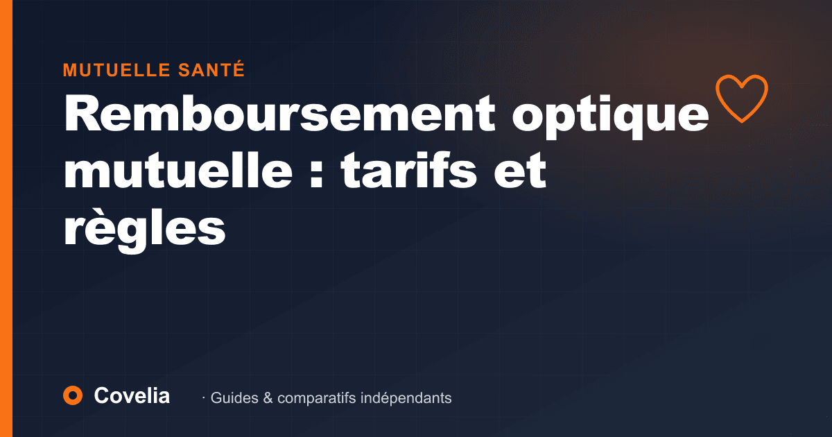 Remboursement optique mutuelle : tarifs et règles | Covelia
